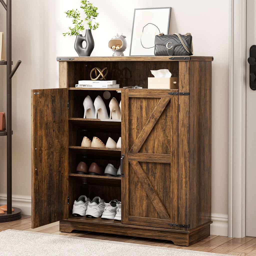 Rustic shoe cabinet store