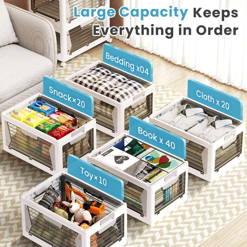 Clear Plastic Storage Bins - Large Stackable Storage Bins - Flycity