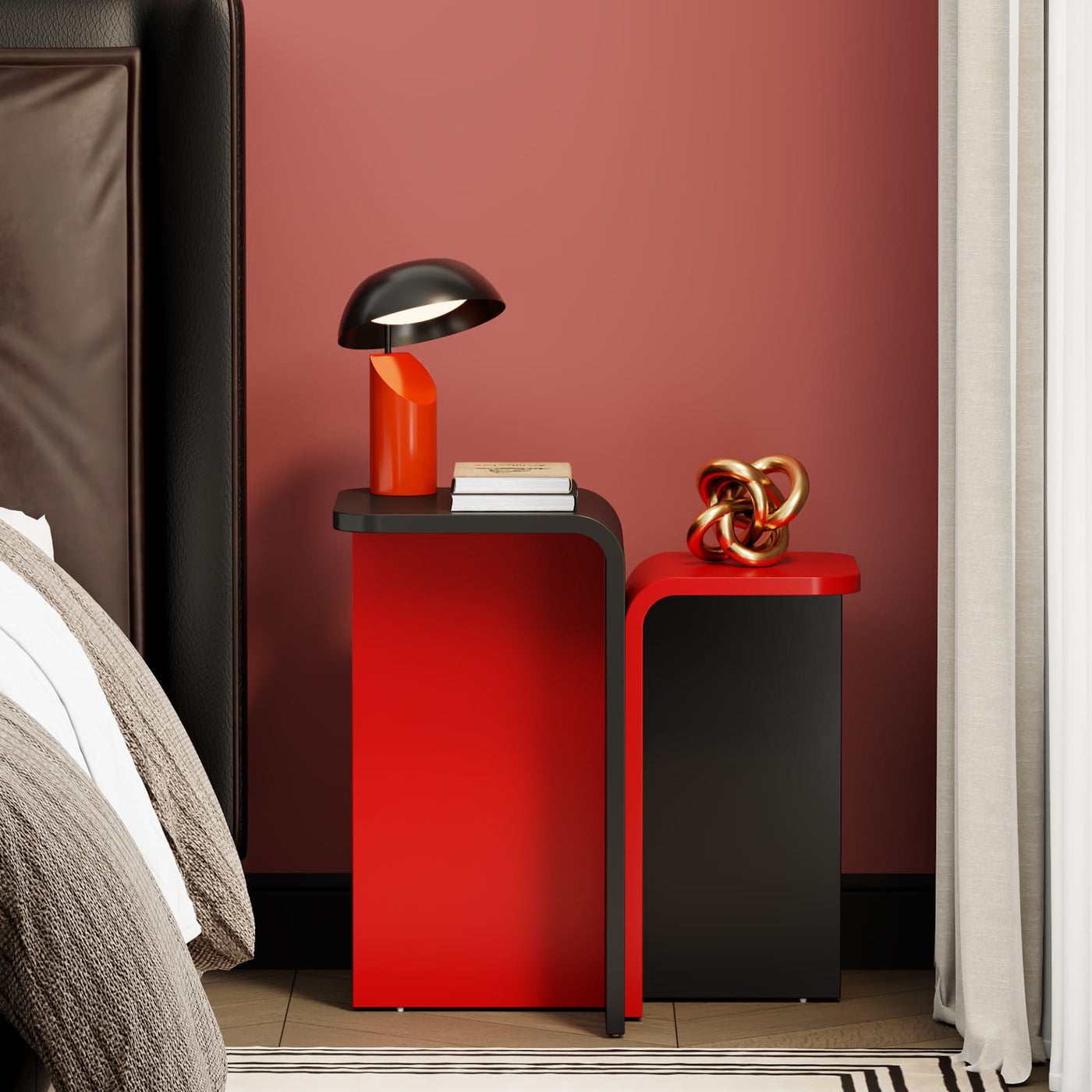 Modern Living Room End Table - Unique Contrasting Color - Flycity