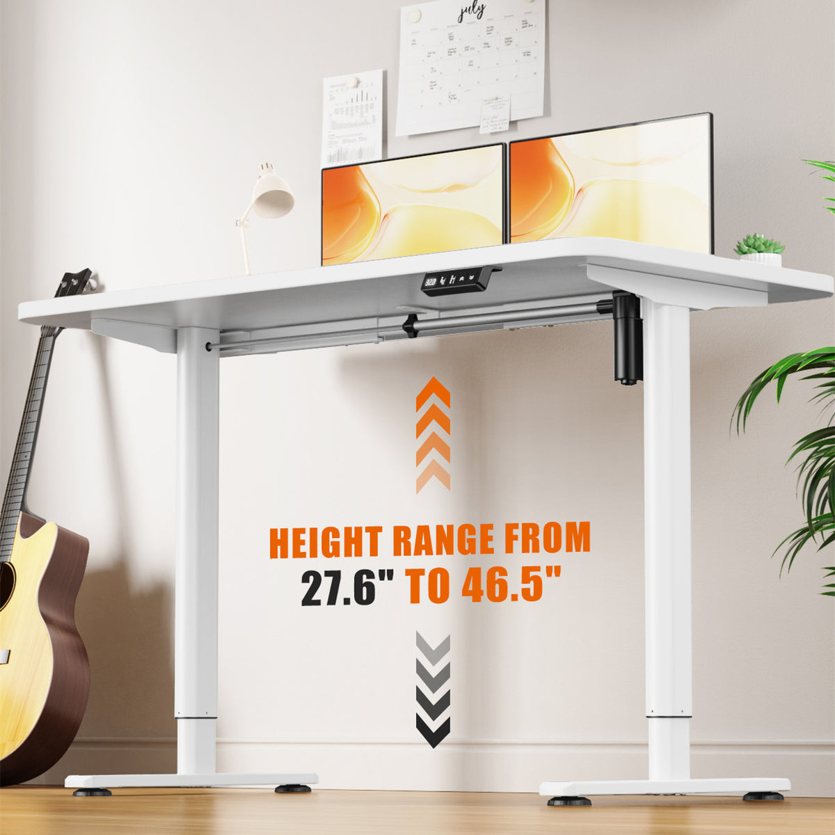 White adjustable desk legs store